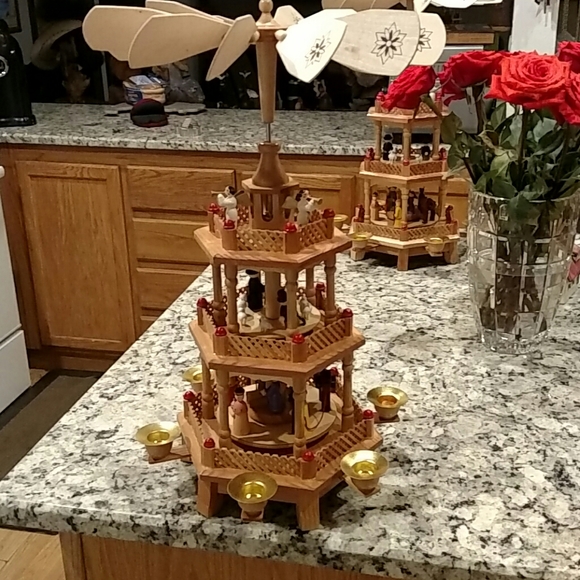 German | Holiday | German Christmas Pyramid 3 Tier 8 Euc | Poshmark